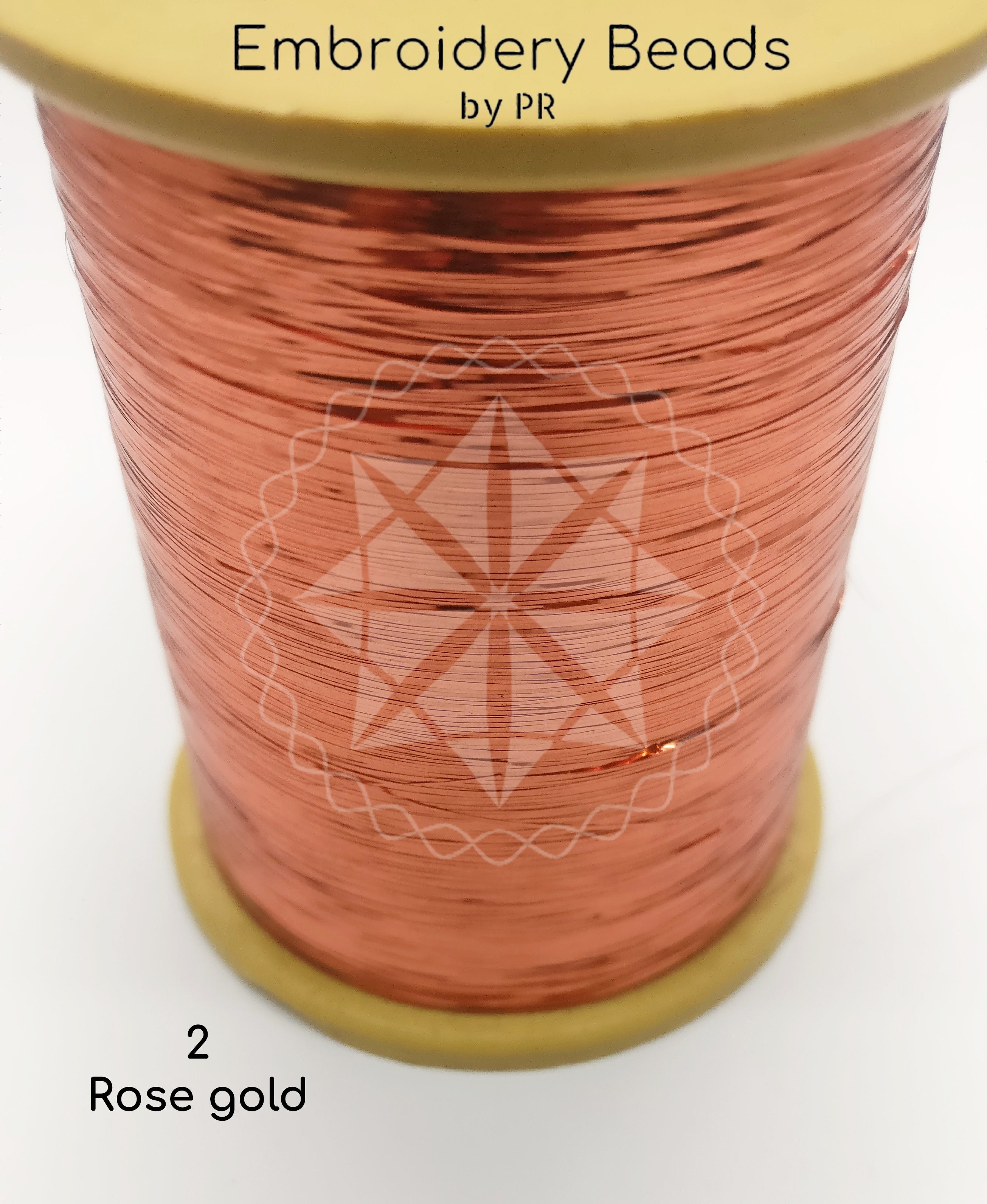 Flat Metallic Thread Rose Gold – Embroidery Beads